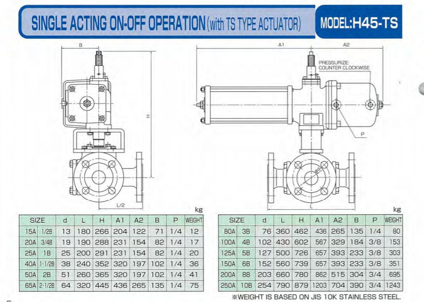Van bi Hisaka H45 | Phân phối chính hãng bởi Hesco Ltd